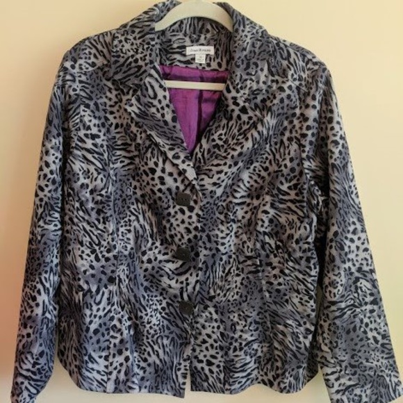 Joan Rivers | Jackets & Coats | Joan Rivers Leopard Print Gray Jacket X ...